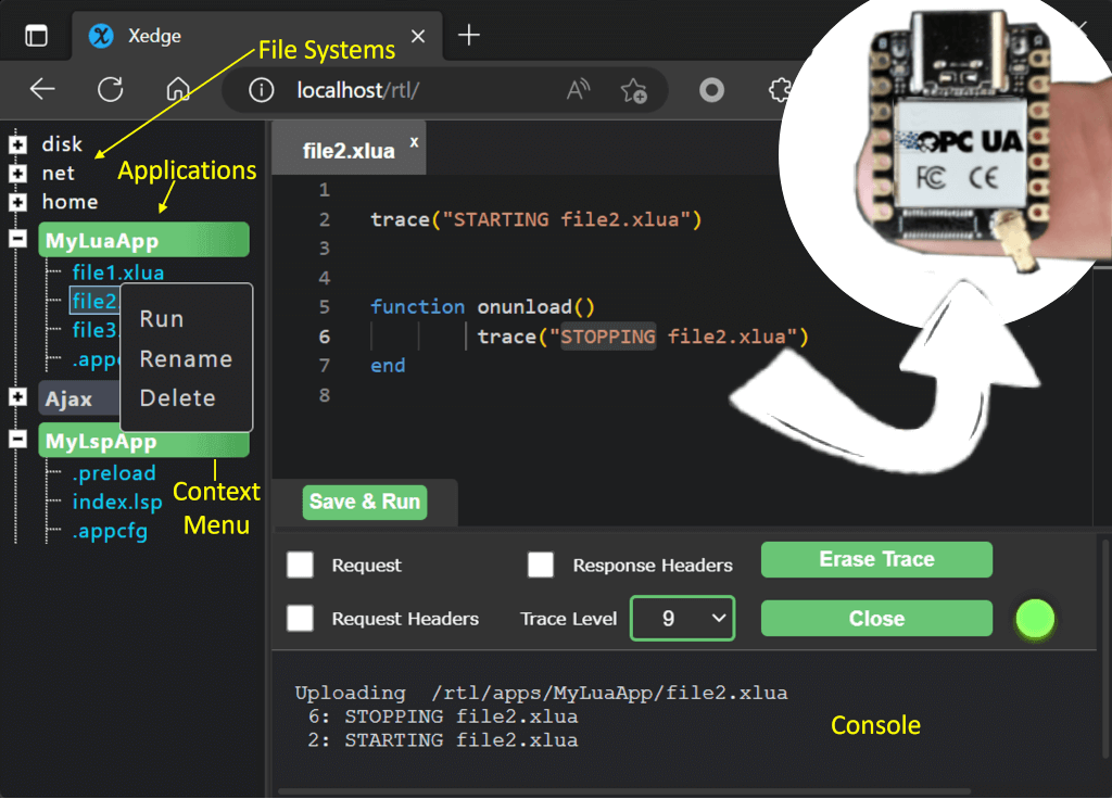 RTOS Ready OPC-UA Client/Server